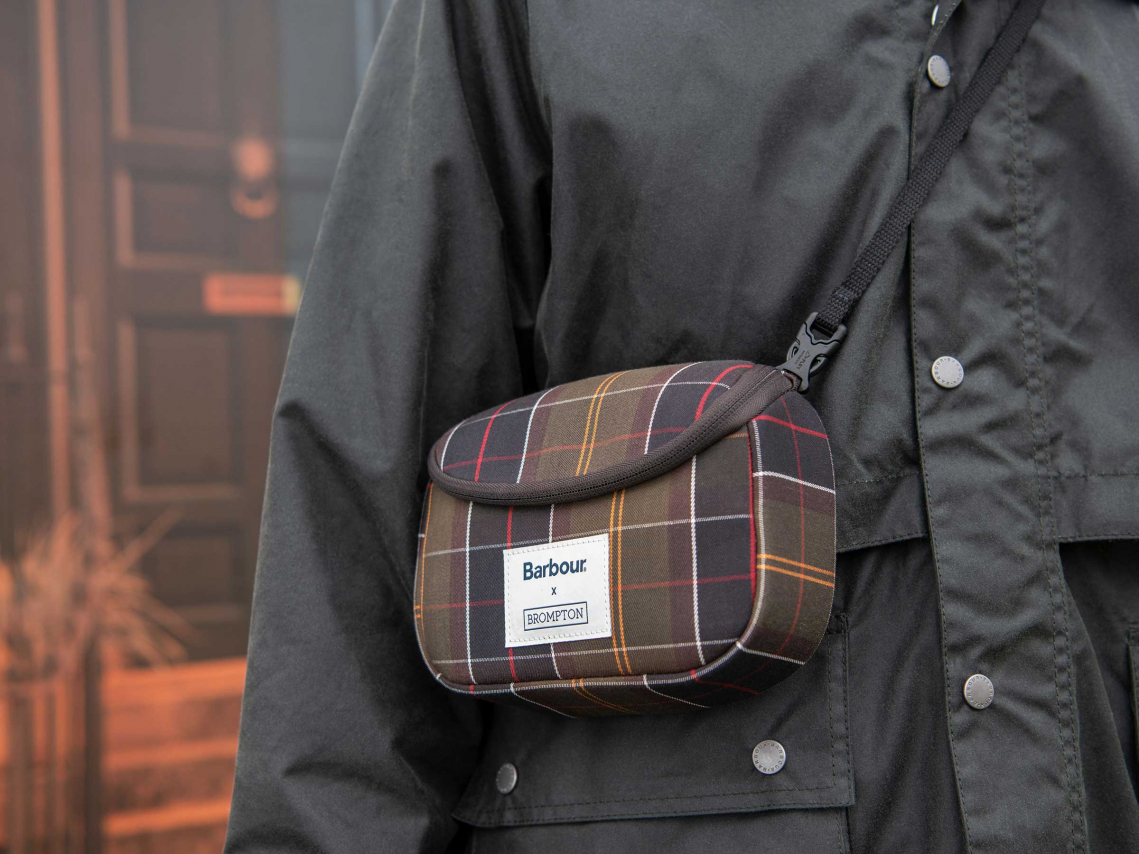 Brompton Barbour x Brompton Zip Pouch Tartan Q102925 - Vlerick Fietsen