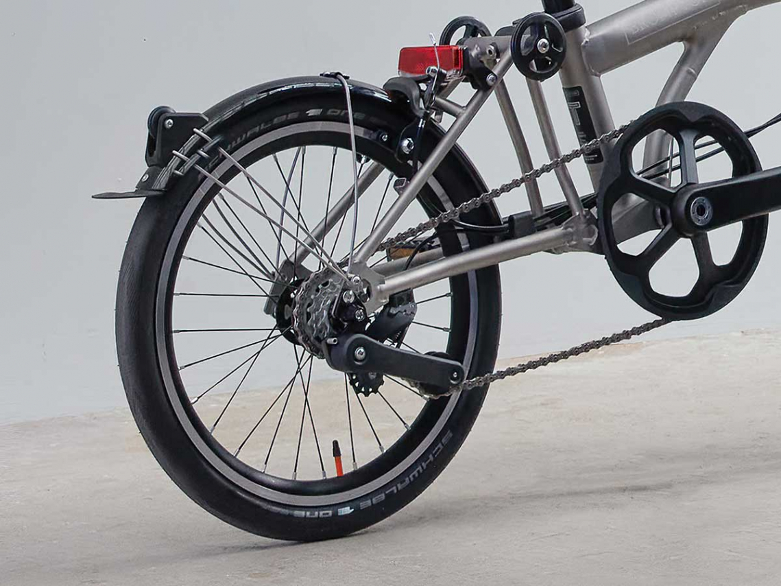 Brompton Advance Achterspatbord Set Titanium No-Rack T Line Q102661 ...