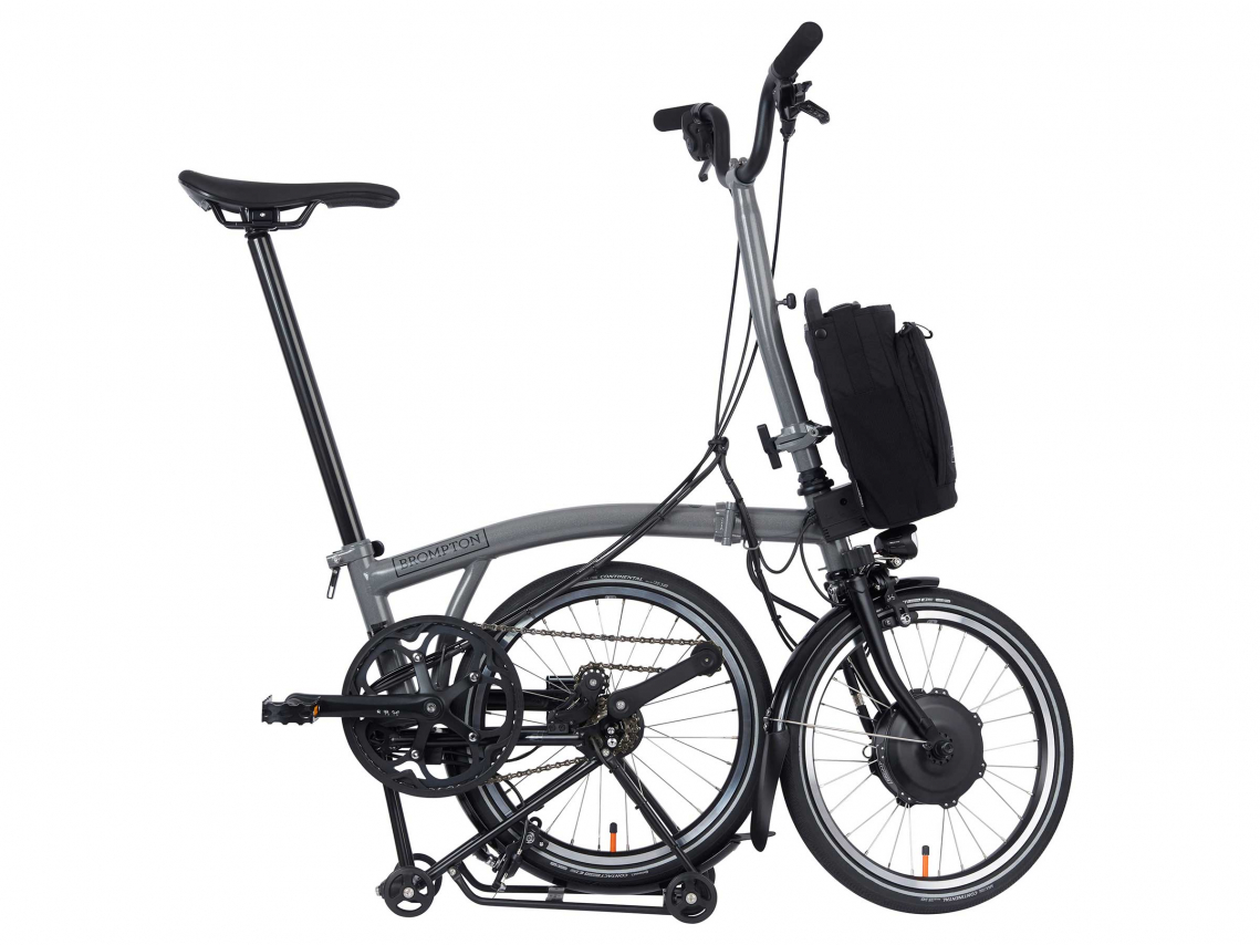 Brompton Electric P Line Urban Hoog Grijs Metallic H4R-mMG-rTiBK-eFCB ...