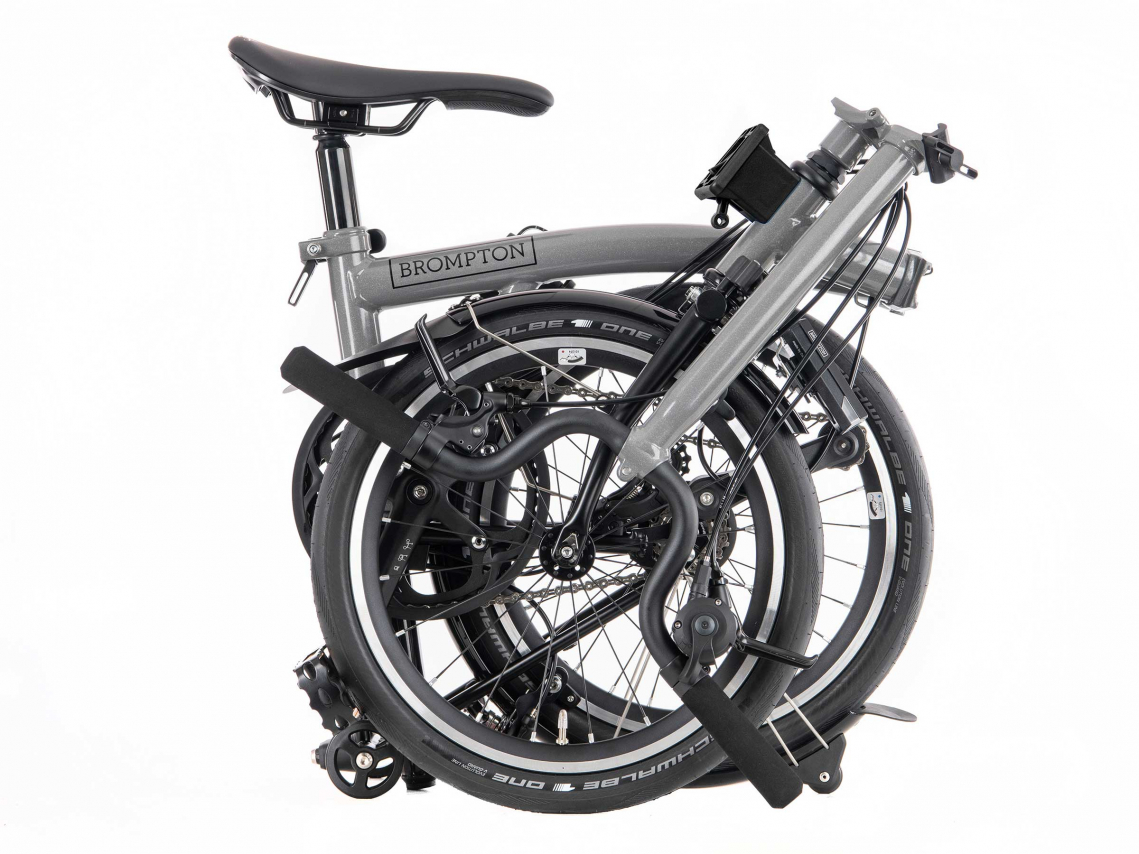 Brompton P Line Urban Storm Grey Metallic H4R-mMG-rTiBK-FCB-BAT3-SPT-SL ...