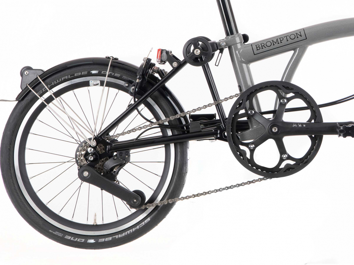 Brompton P Line Urban Storm Grey Metallic H4L-mMG-rTiBK4-BAT3-SPT-R7 ... Brompton P Line Urban Storm Grey Metallic H4L-mMG-rTiBK4-BAT3-SPT-R7 ...