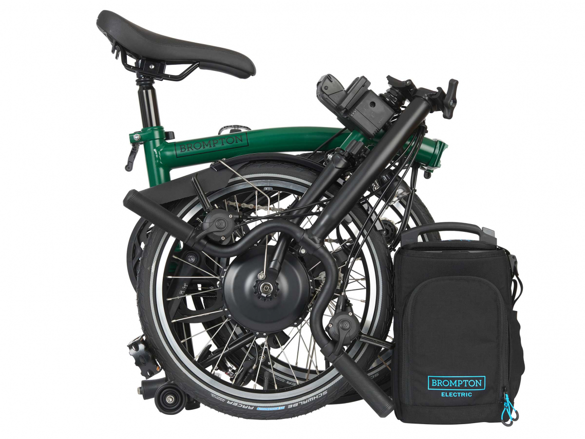 Brompton Electric C Line Explore Midden Racing Groen Mat M6L-mRG-rBK ...