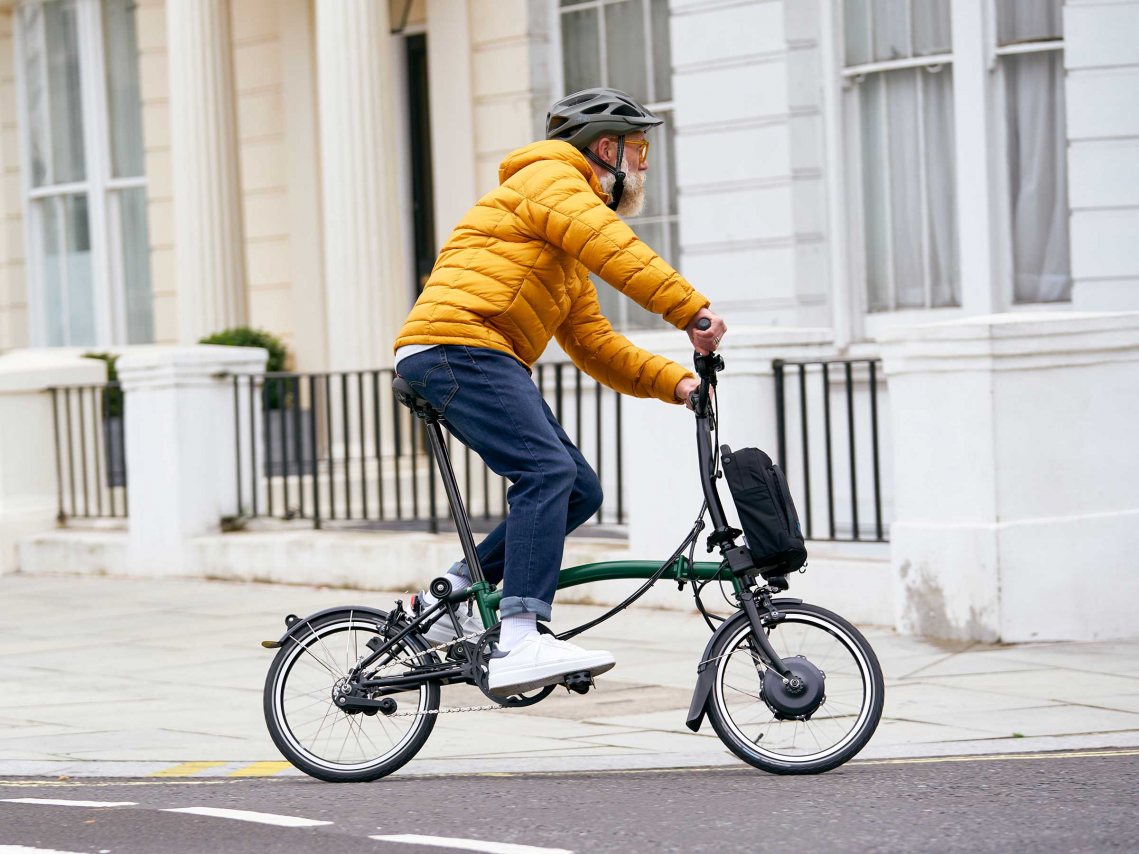 Brompton Electric C Line Explore Midden Racing Groen Mat M6L-mRG-rBK ...